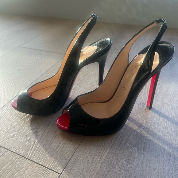 Christian Louboutin | Shoes | Christian Louboutin Open Peep Toe Sling ...